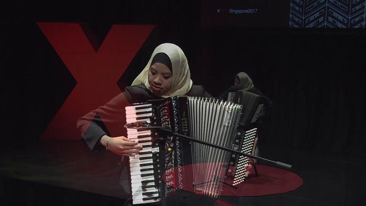 Syafiqah 'Adha Sallehin: Accordionist Plays Anjakan Jiwa | TED Talk